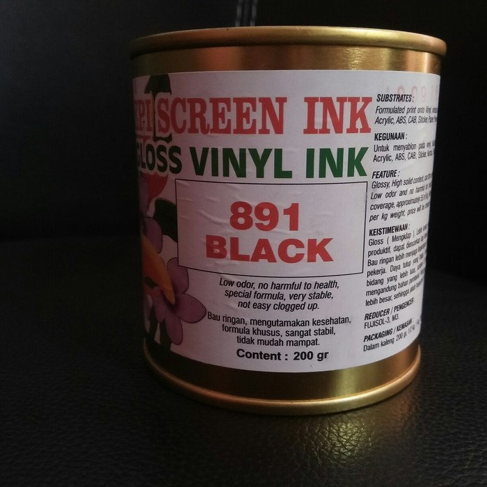 Epi Screen Ink Gloss Vinyl Ink 891 Black 200 gr Screen Printing Ink ...