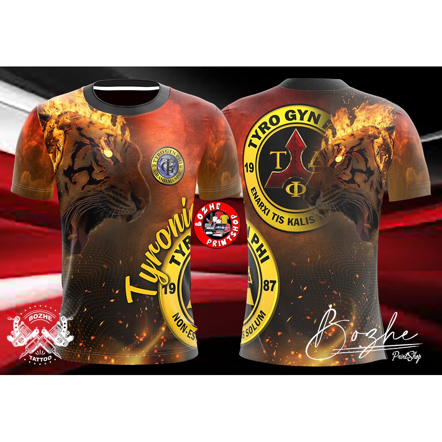 Tyronians Tiger Fire Full Sublimation shirt | Shopee Philippines