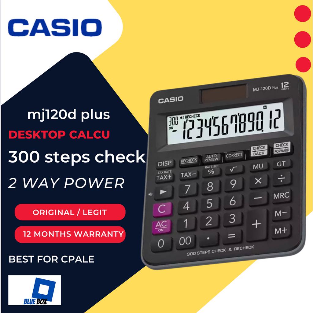 CASIO MJ120D PLUS CHECK AND CORRECT DESKTOP CALCULATOR ORIGINAL with 12 ...
