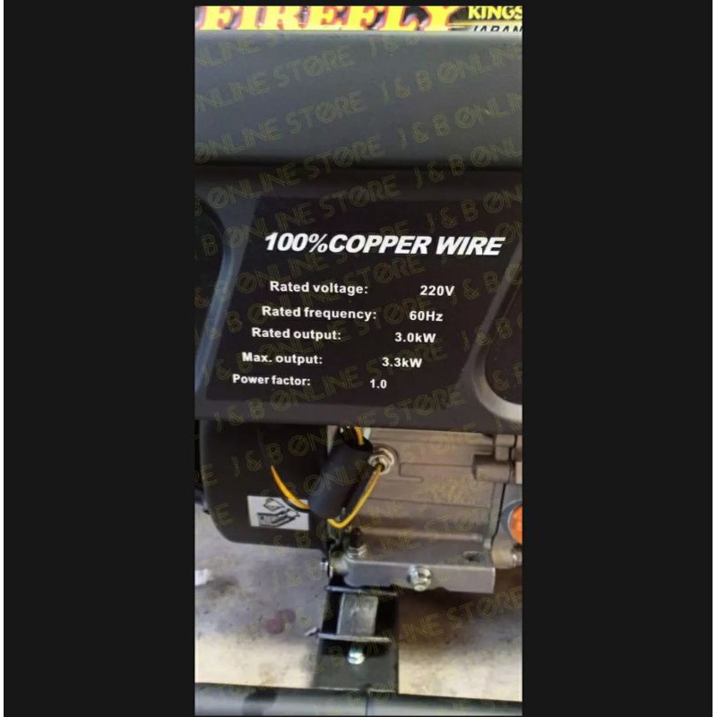 Firefly portable Heavy Duty 4 stroke 3kva 3300w fx-3300 gasoline ...