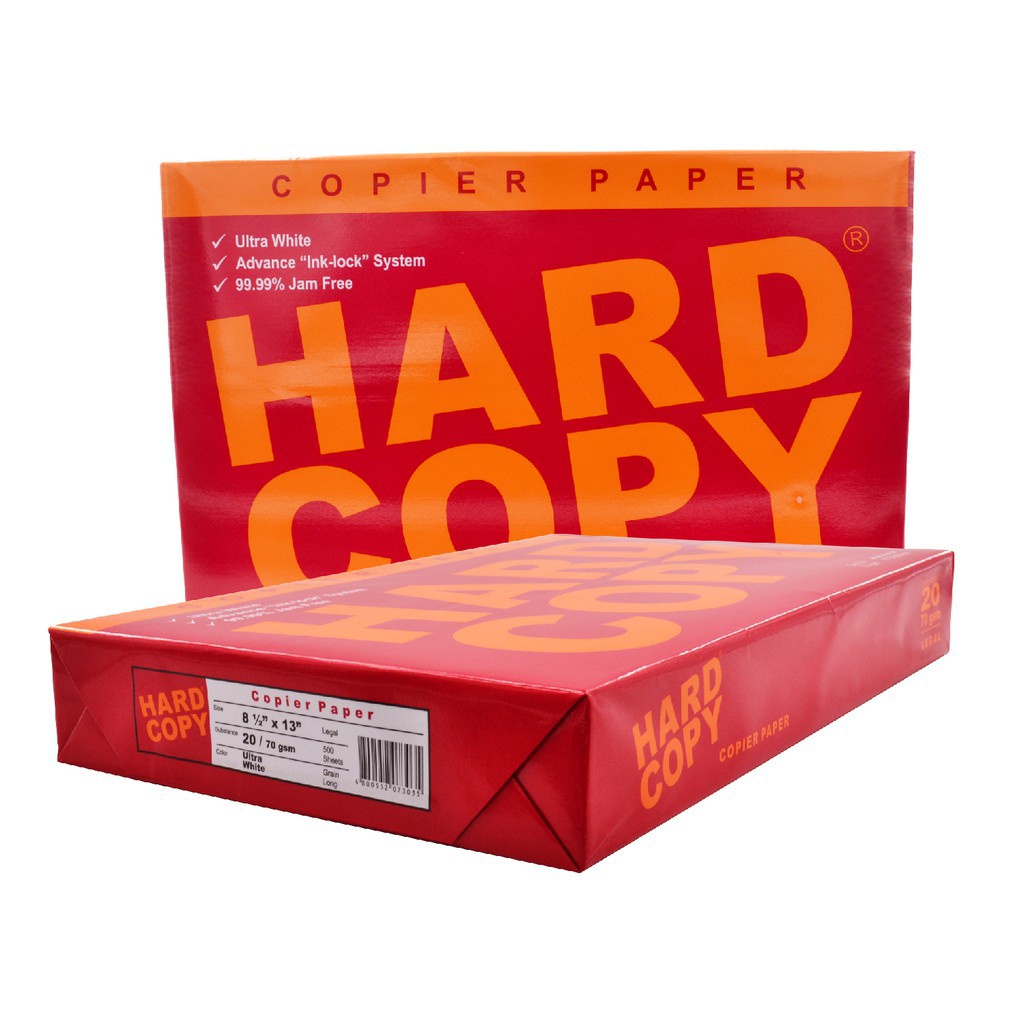 HARD COPY BOND PAPER SUB20/70gsm 500 sheets long short and A4 | Shopee ...