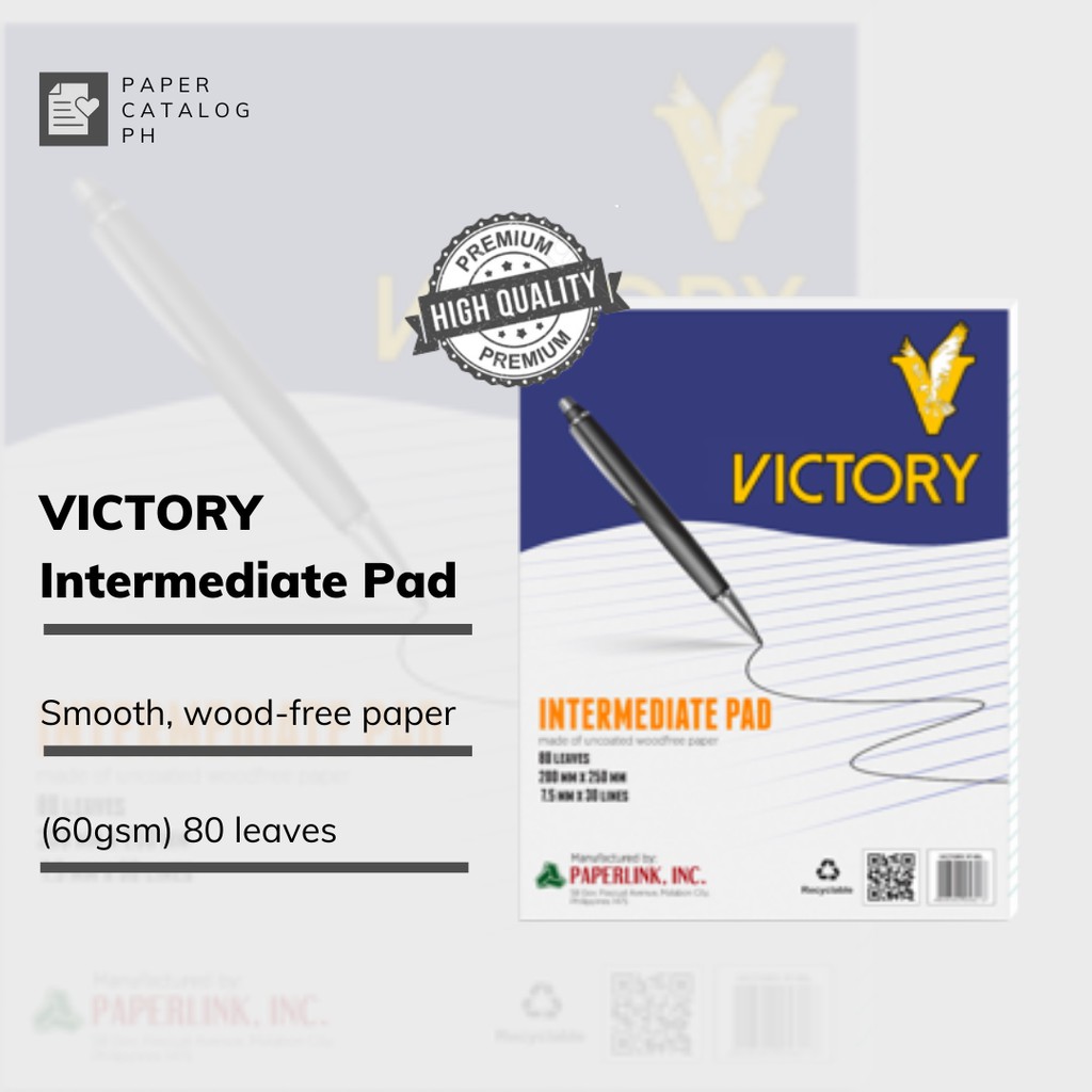VICTORY Intermediate Pad Paper 10PADS/PACK!!! (60gsm) (80 Leaves ...