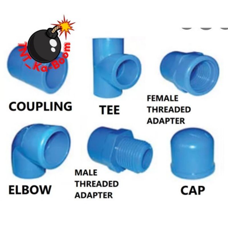 PVC Blue / Orange Fittings 1/2", 3/4" | Mura | Good Quality | Shopee ...