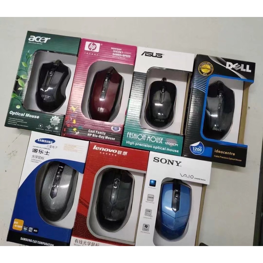 Branded Optical USB wired Ergonomic Design Smooth Mouse Optical Mouse ...