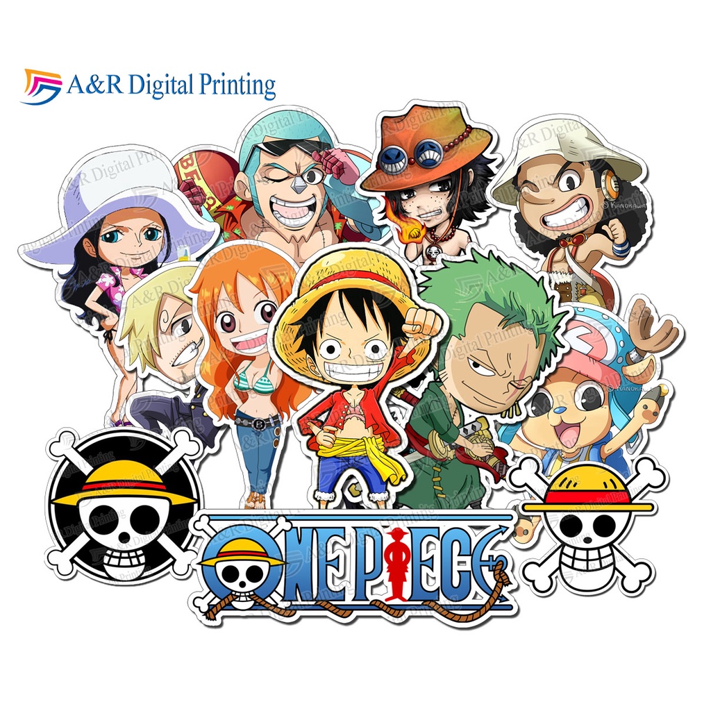 One Piece Chibi Waterproof Laminated Vinyl Sticker | A&R Digital ...