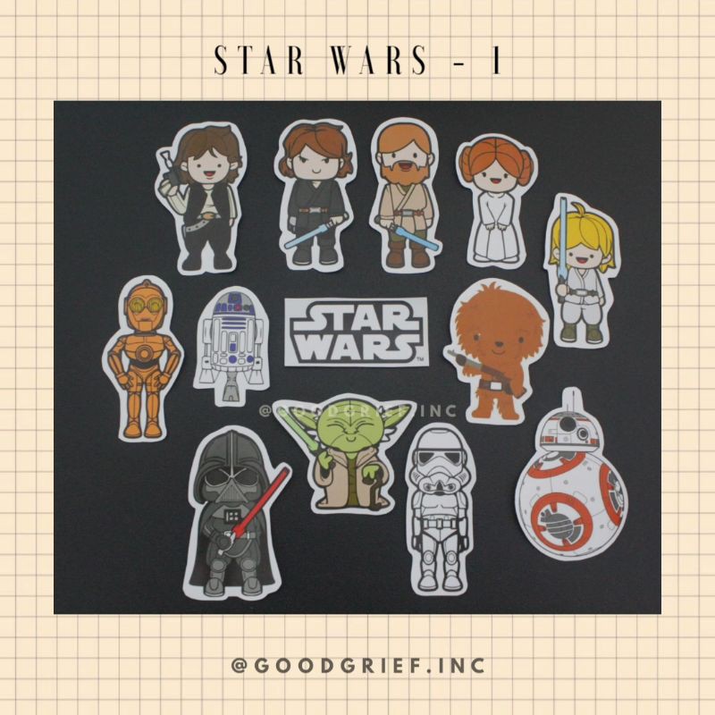 Star Wars Sticker Pack (13pcs) | Cutting sticker | Shopee Philippines