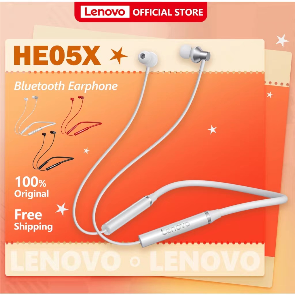 Lenovo HE05X ( HE05 Pro ) True Wireless Neckband Sports Bluetooth 5.0 ...