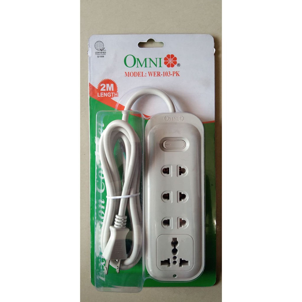 Omni Extension Cord 4 Gang W/ Switch | Shopee Philippines