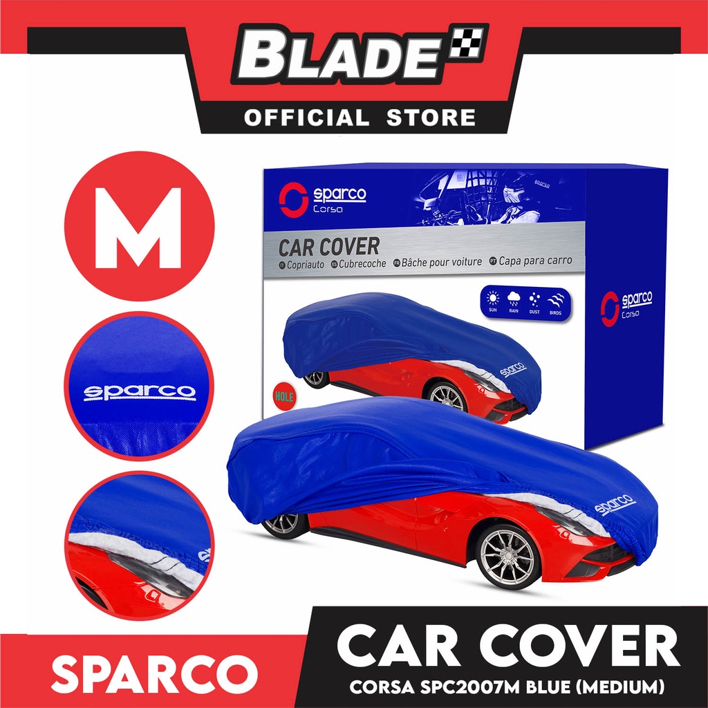 Sparco Car Cover SPC2007M Blue Color (Medium) | Shopee Philippines