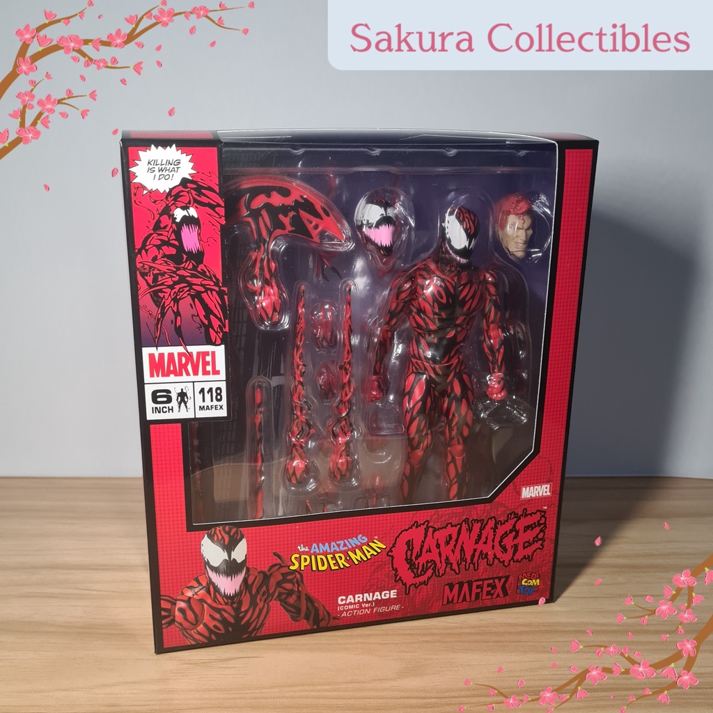 Mafex 118 Carnage (Comic Ver.) (The Amazing Spider-Man) | Shopee ...