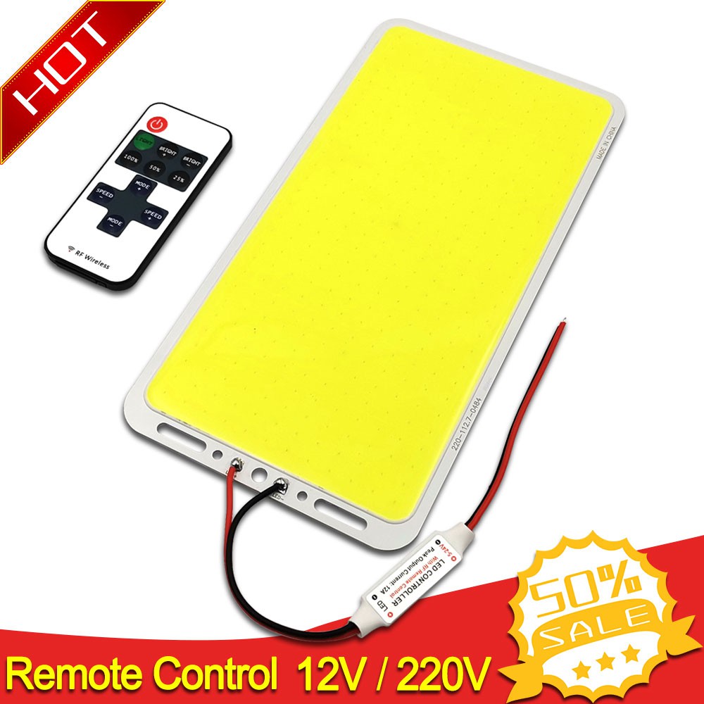 12V 24V 100W Super Bright COB LED Panel Light with Remote Controller ...