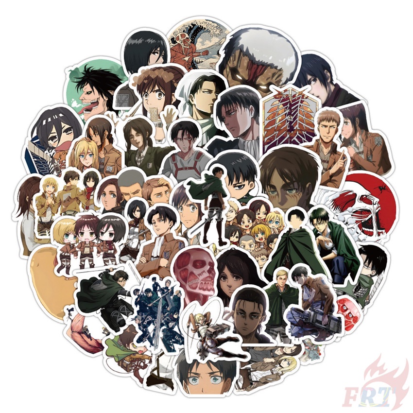 60Pcs/Set Attack on Titan Stickers DIY Fashion Decals Doodle Stickers ...