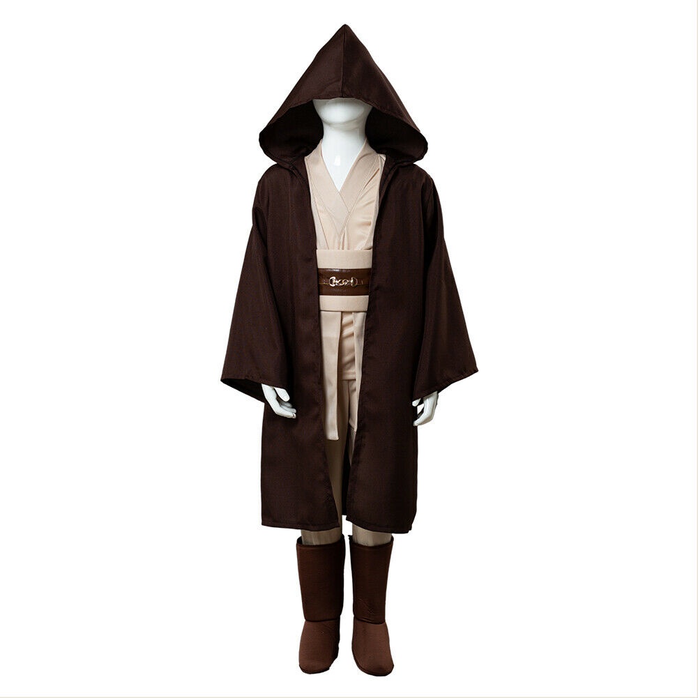 In Stock Star Wars Jedi Knight Obi Wan Kenobi Kid Cosplay Costume ...