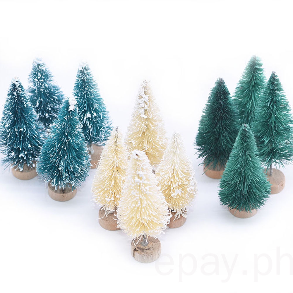 EPAY 5PCS Mini Christmas Tree Fake Pine Tabletop Home Party Ornament ...