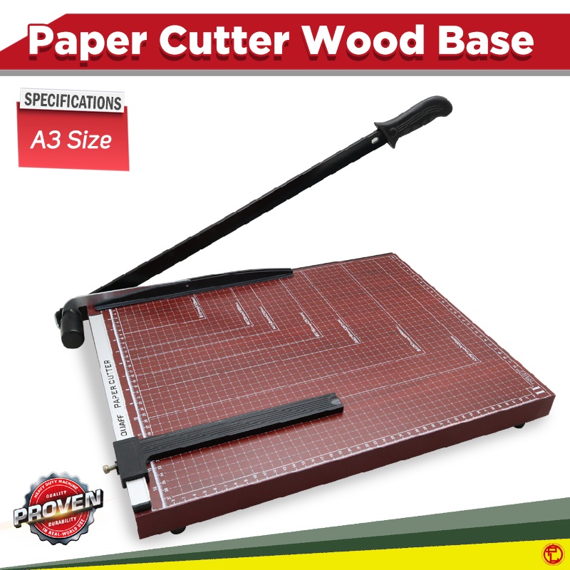 Quaff A3 Size Paper Cutter Wood Metal Base With Adjuster | Shopee ...