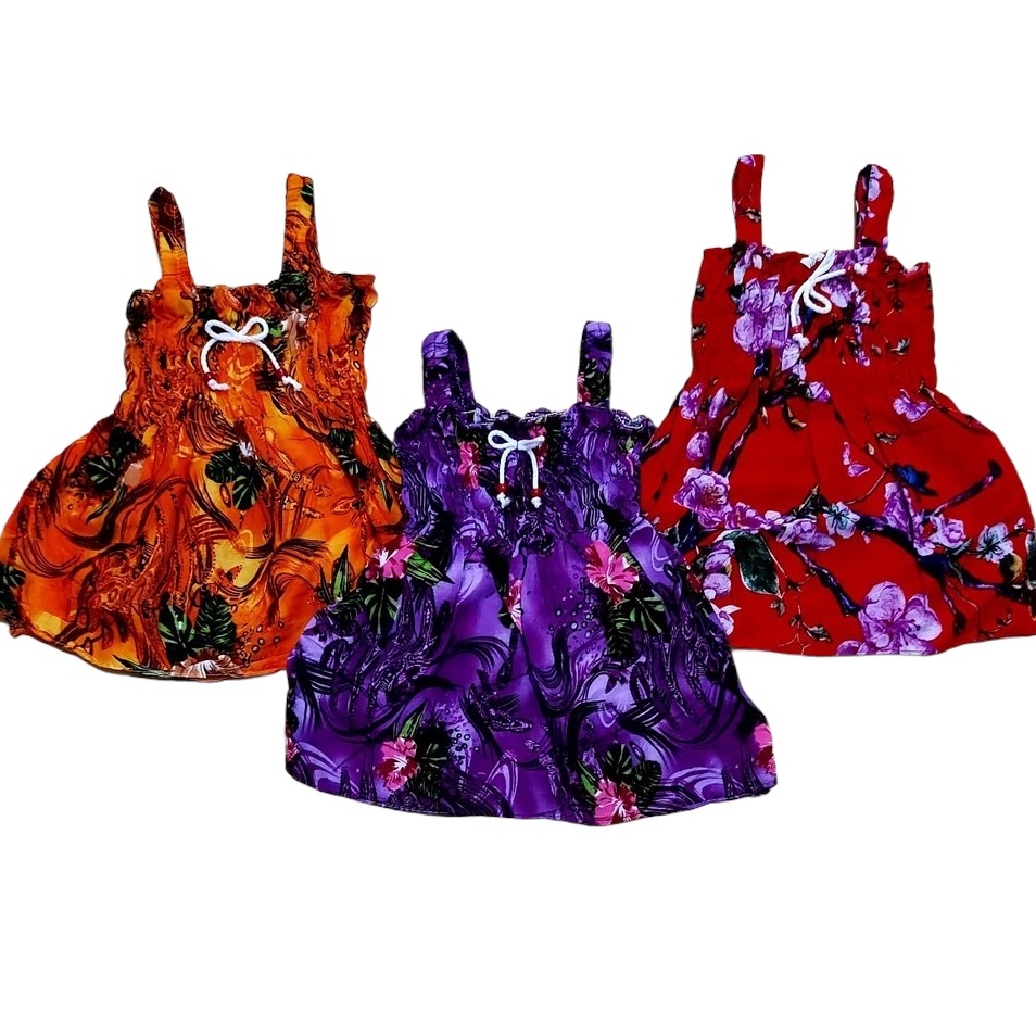 3PCS Cute Summer Cotton Smock/Smocking Dress for your little Girl Kids ...