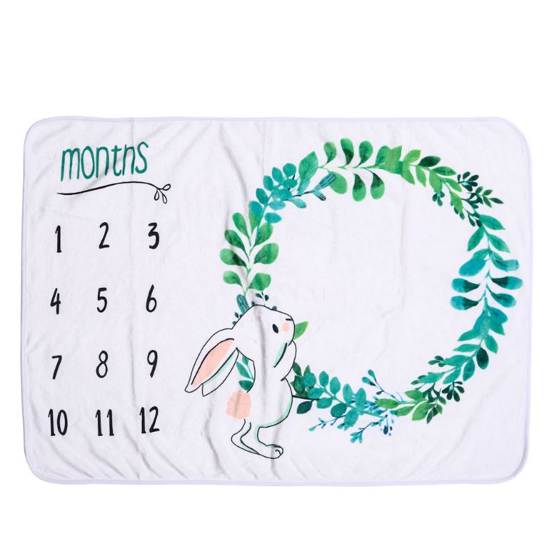 OMG* Baby Milestone Blanket Newborn Photo Prop Backdrop with Monthly ...