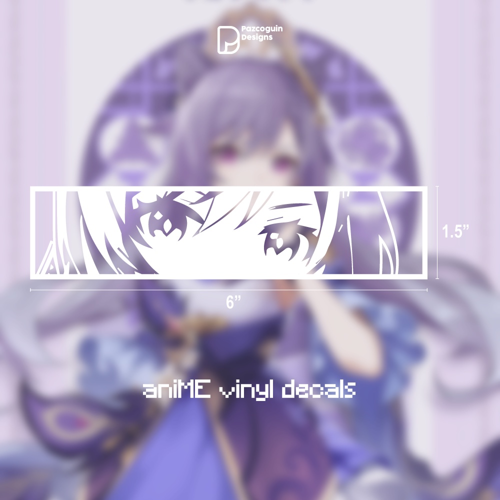 AniME Waifu Vinyl Stickers Genshin Impact Keqing | Shopee Philippines