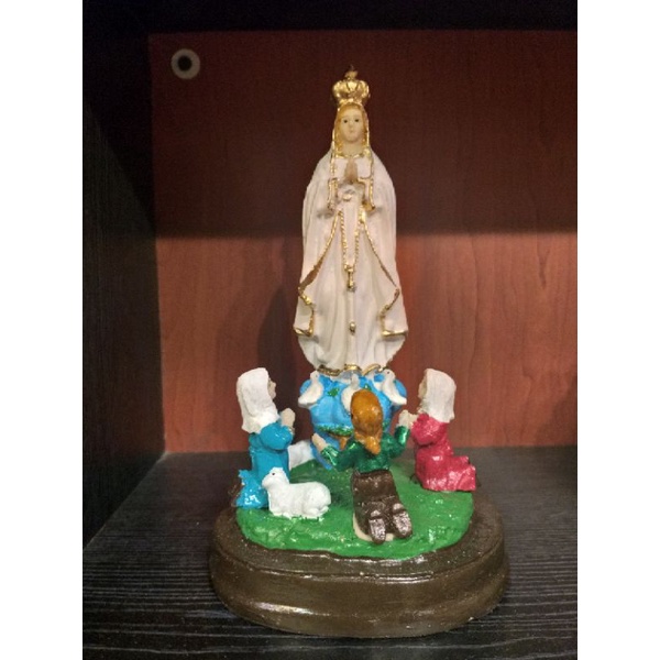 Our Lady of Fatima with Child Statue [Birhen ng Fatima] (8in.) - God's ...