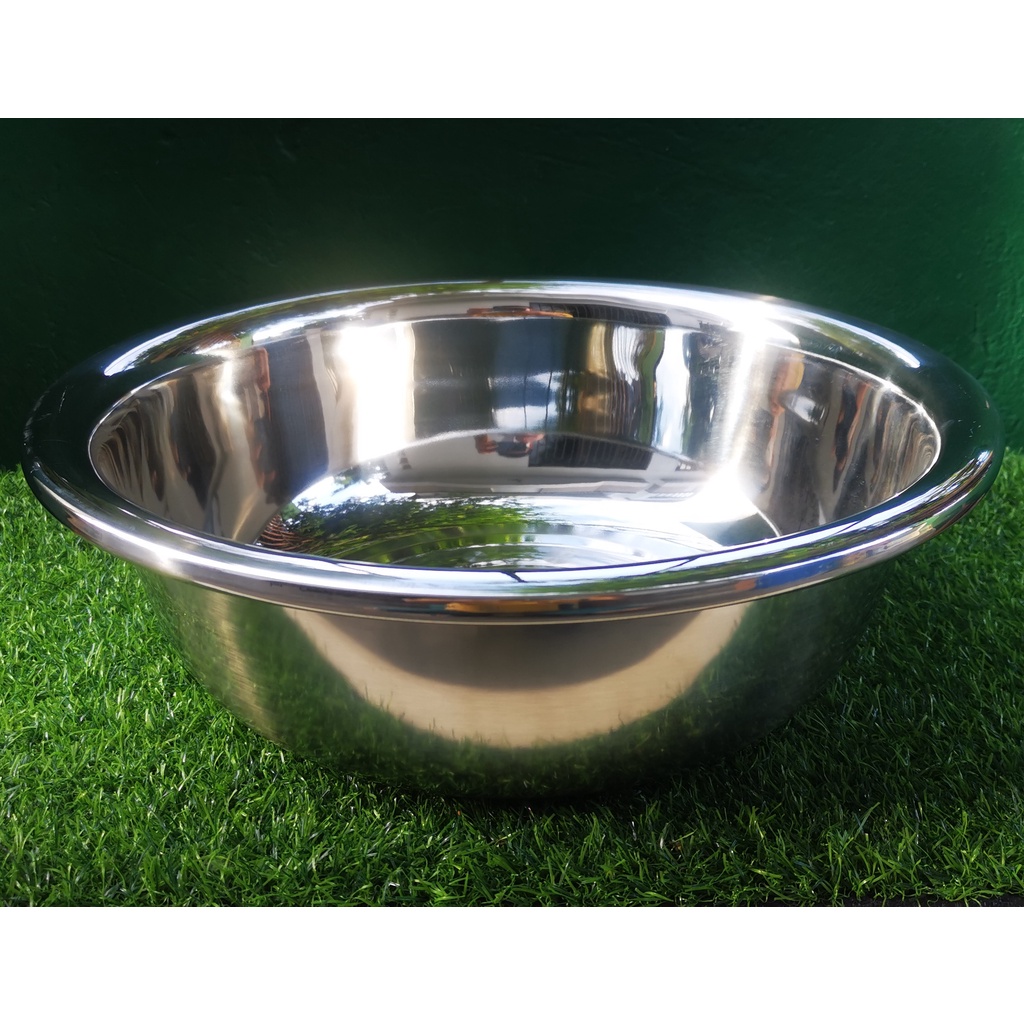 Thick or Makapal Stainless Steel Basin x Palanggana 38CM or 15 Inches ...