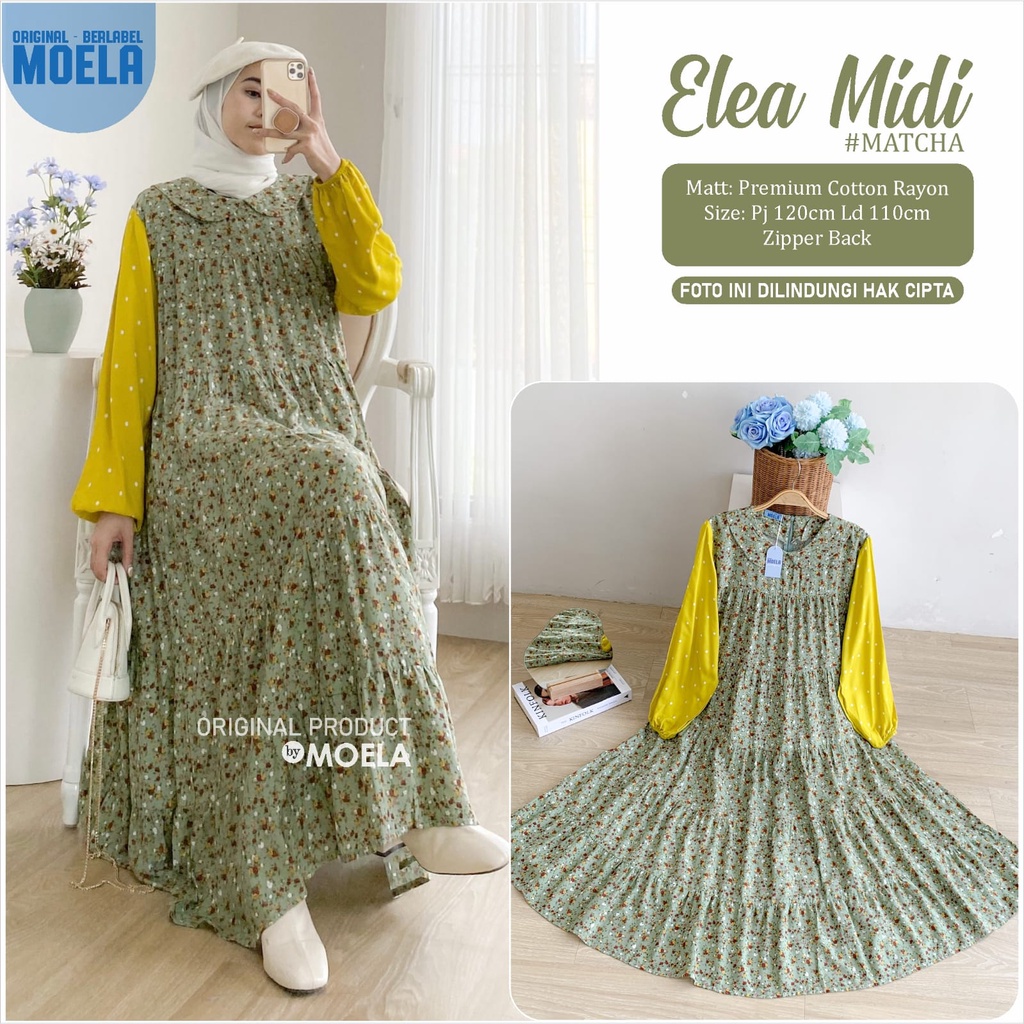 Elea MIDI DRESS LD 110 BY ORIGINAL MOELA LABELED | Shopee Philippines