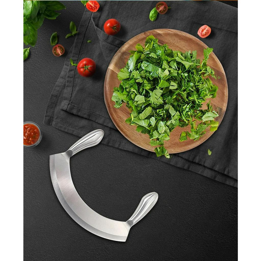 Homecharmsph Round Acacia Wood Cutting Board with Stainless Steel ...