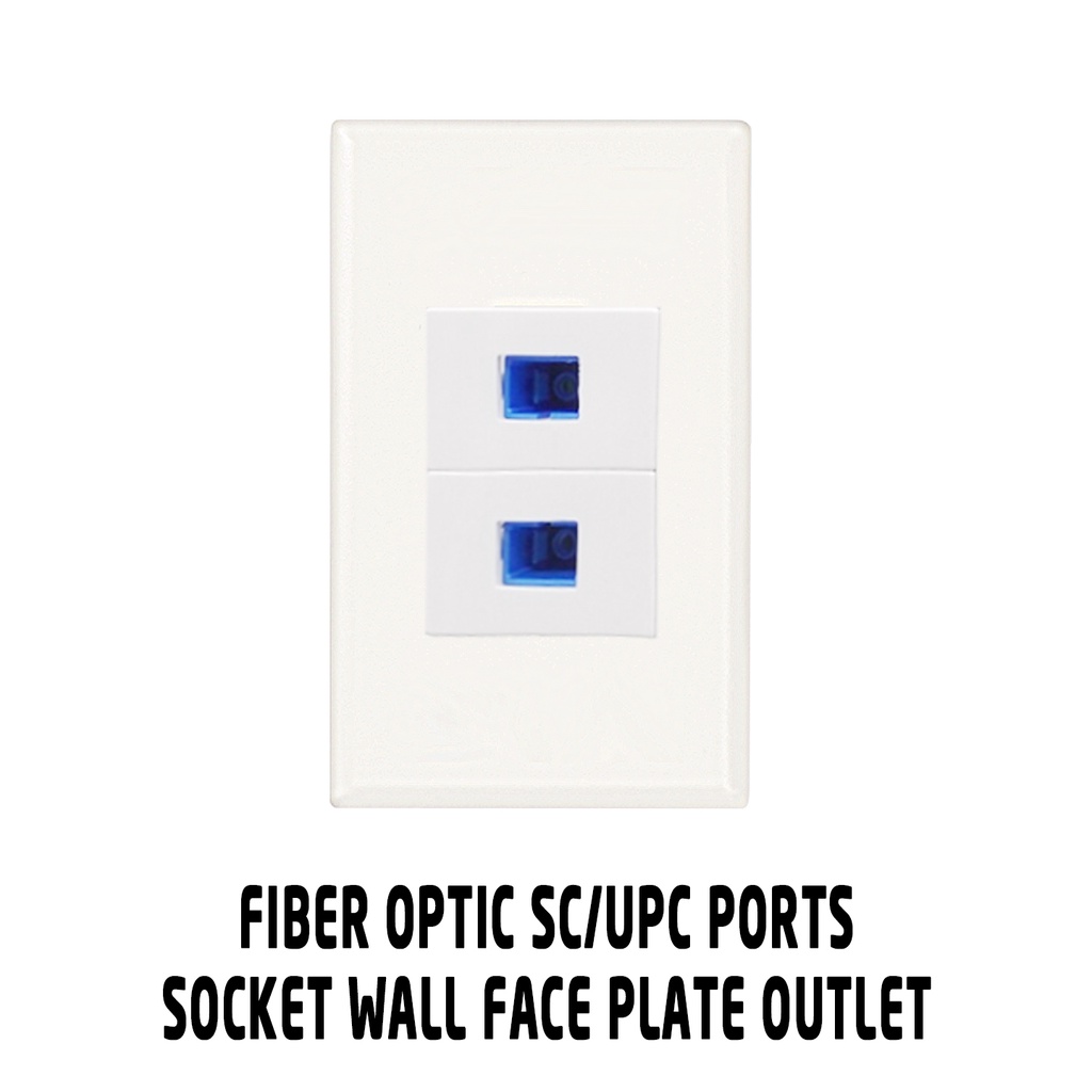 2 Ports Sc/Upc Optical Fiber Optic Wall Faceplate Female To Outlet For ...