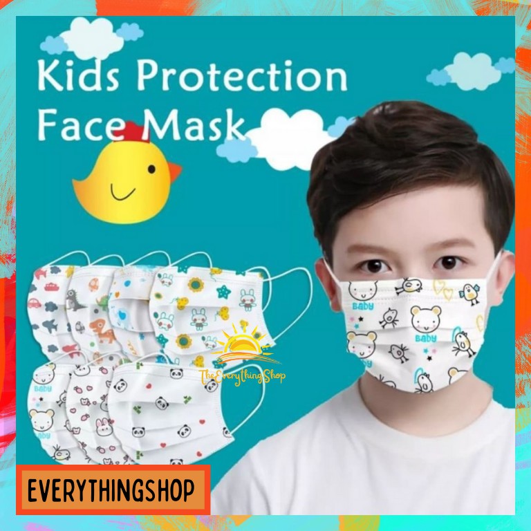 10/50pcs Kids Mask 3Ply Disposable Surgical Face Mask for Kids ...