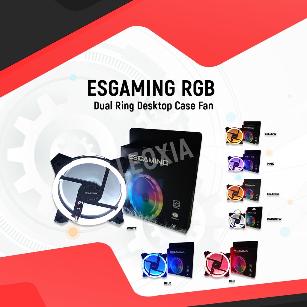 ESGAMING RGB Dual Ring Desktop Case Fan | Shopee Philippines