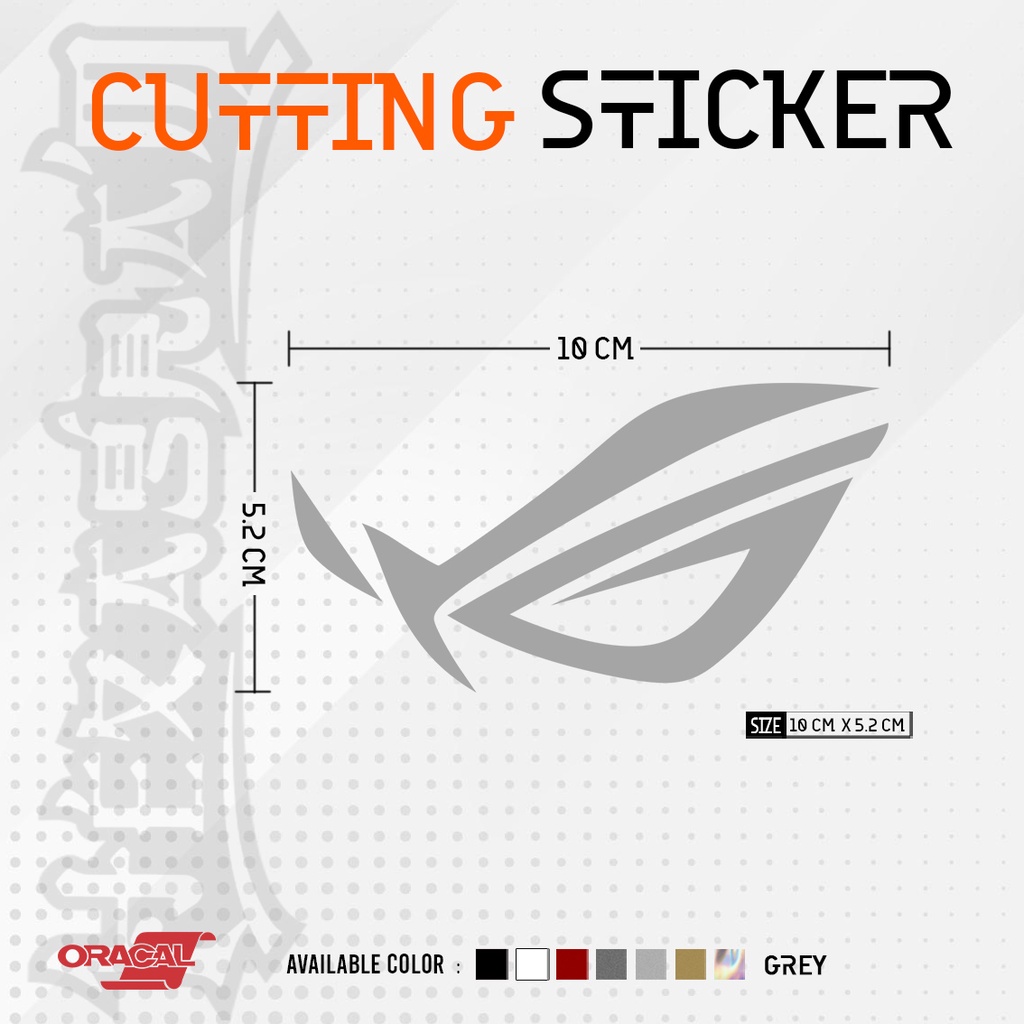 Cutting Sticker ASUS Rog Logo | Asus Rog Logo Cutting Sticker | Shopee ...