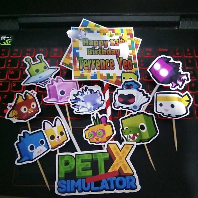 Pet x roblox simulator cake decoration cake topper | Shopee Philippines