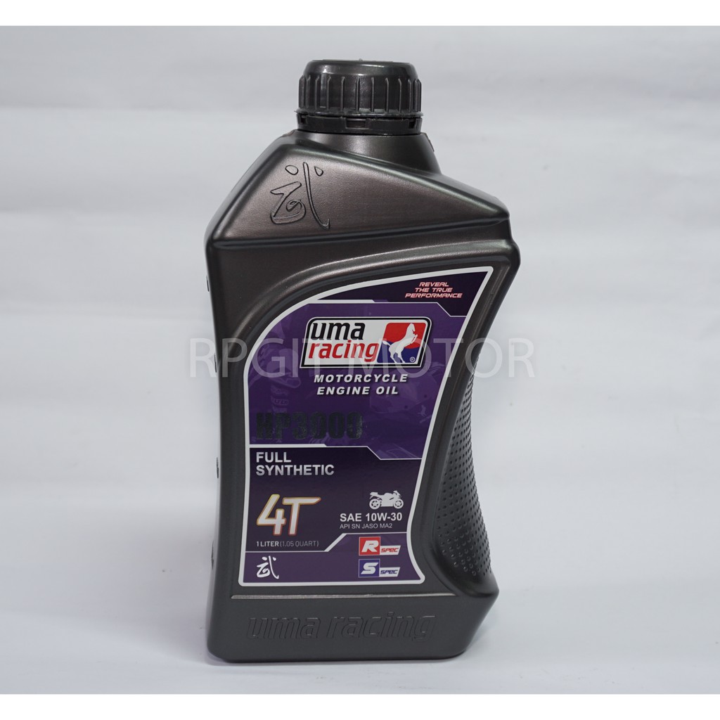 Uma Racing HP3000 4T MOTORCYCLE OIL FULLY SYNTHETIC SAE 10W-30 (1L ...
