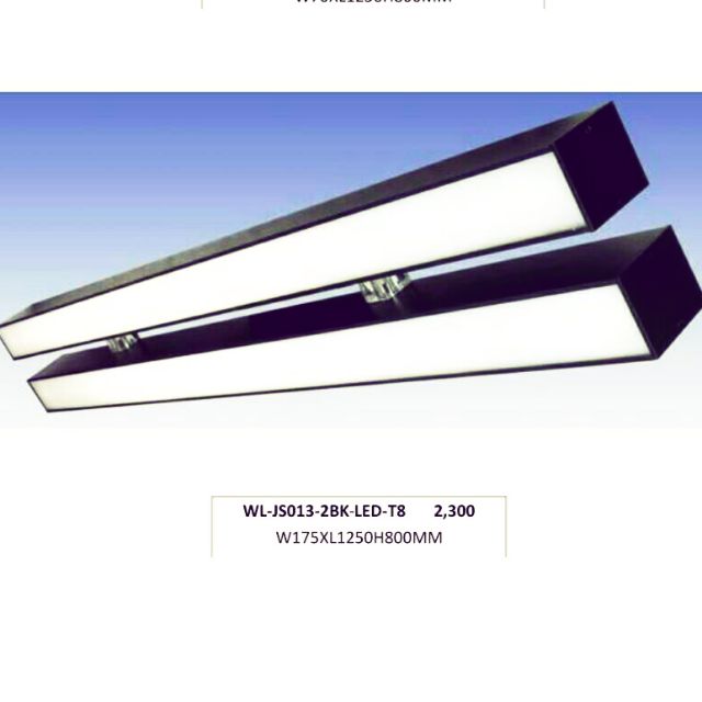 Dual T bar Lamp Black Body T8 LED Tube Spec Work Thick Frame Free Sling ...