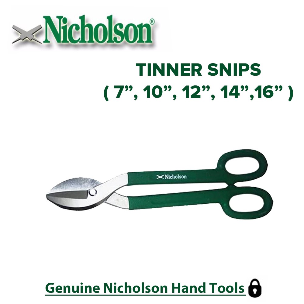 Nicholson Tinner Snips ( 7”, 10”, 12”, 14”,16” ) | Shopee Philippines