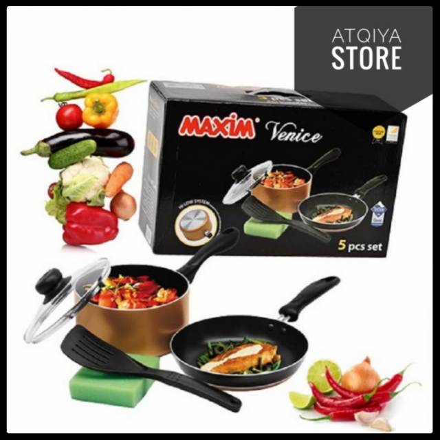 Maxim Venice Teflon Set (5pcs) | Shopee Philippines