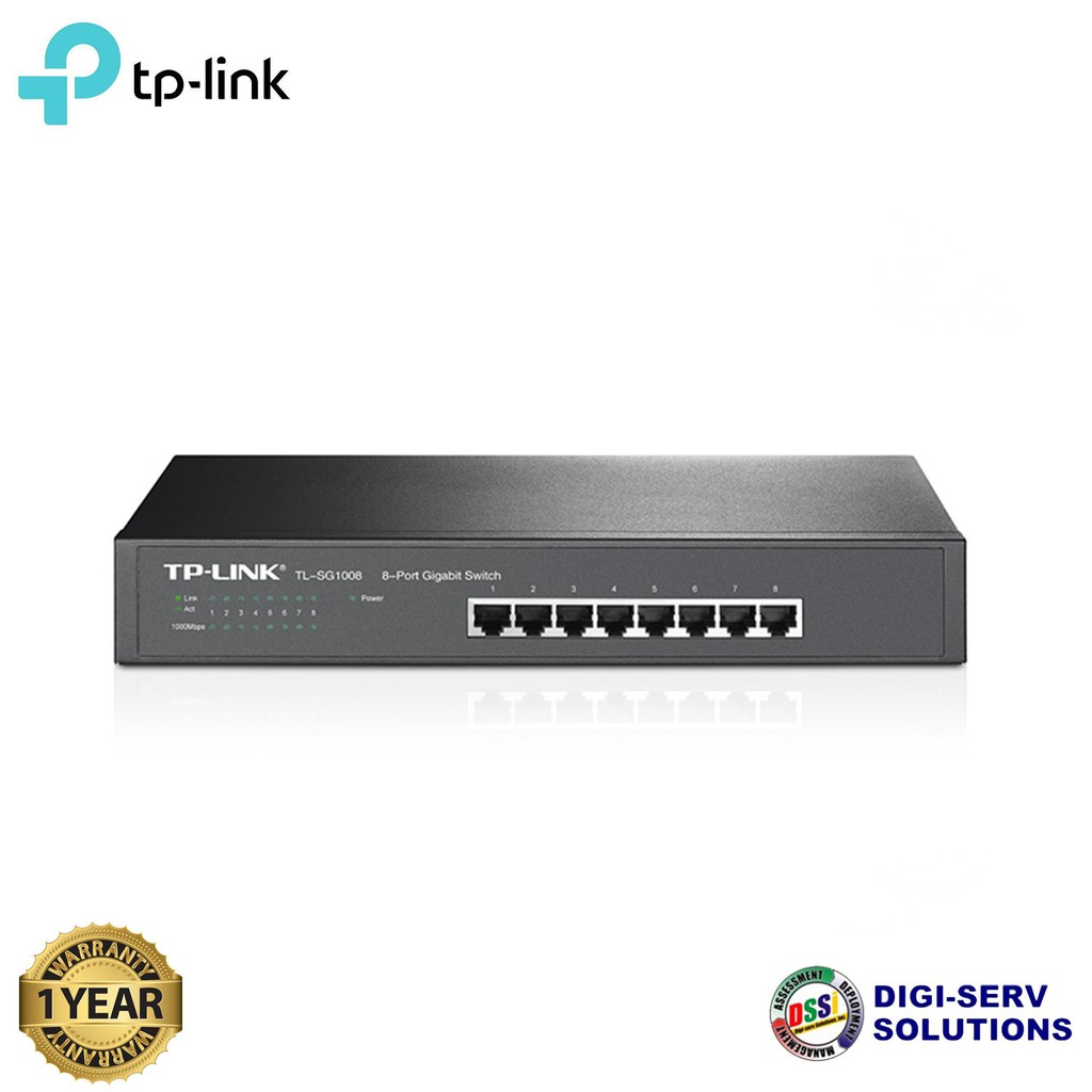 TP-Link TL-SG1008 8-Port Gigabit Rackmount Switch | Shopee Philippines