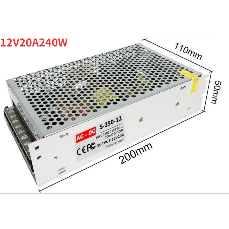 12V 3A 5A 10A 20A Centralized Power Supply 12V 60W Power Adapt AC TO DC for Led Sign CCTV Camera ...