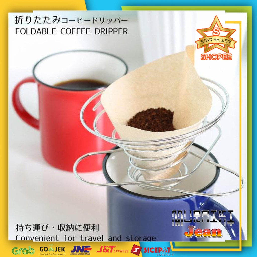 Daiso Foldable Coffee Dripper Stainless Steel Dripper Folding | Shopee ...