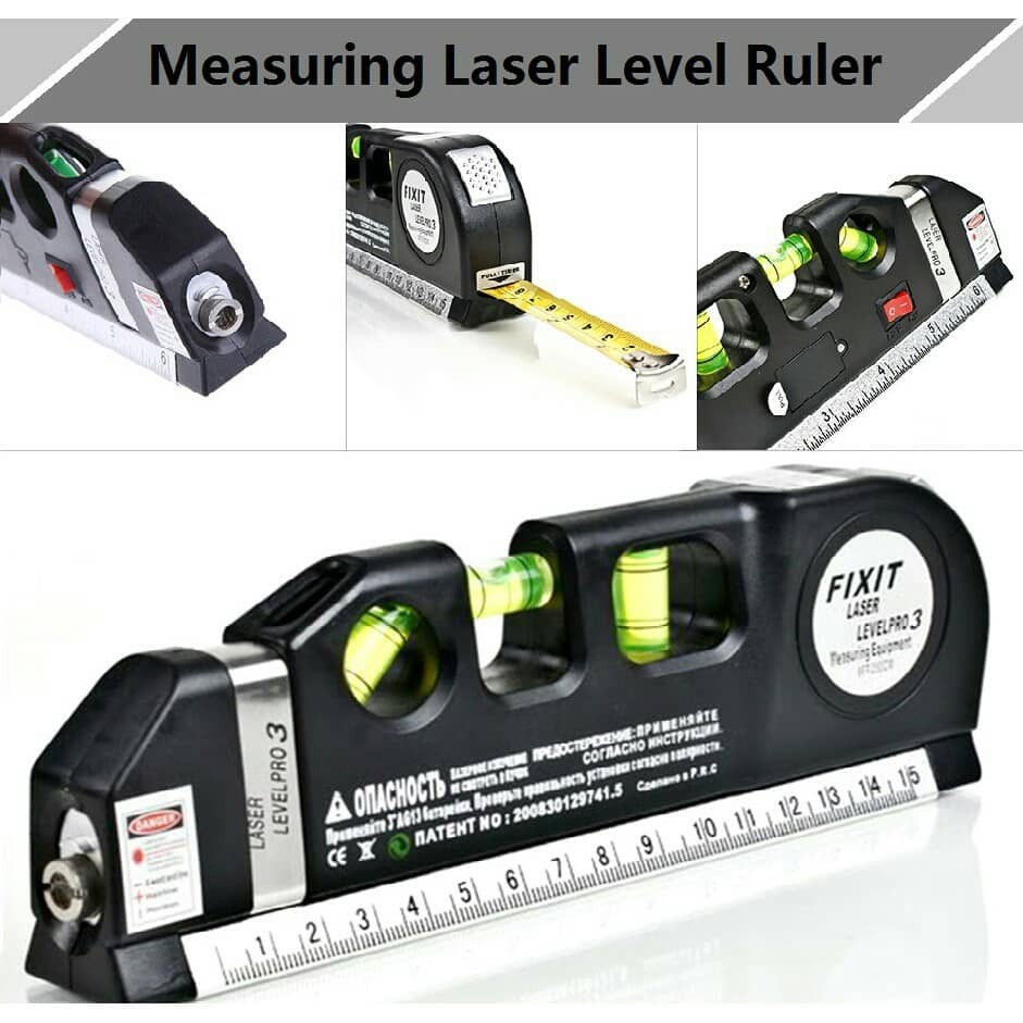 Multipurpose Laser Level Metric Tape Ruler Adjustable Standard Measure ...
