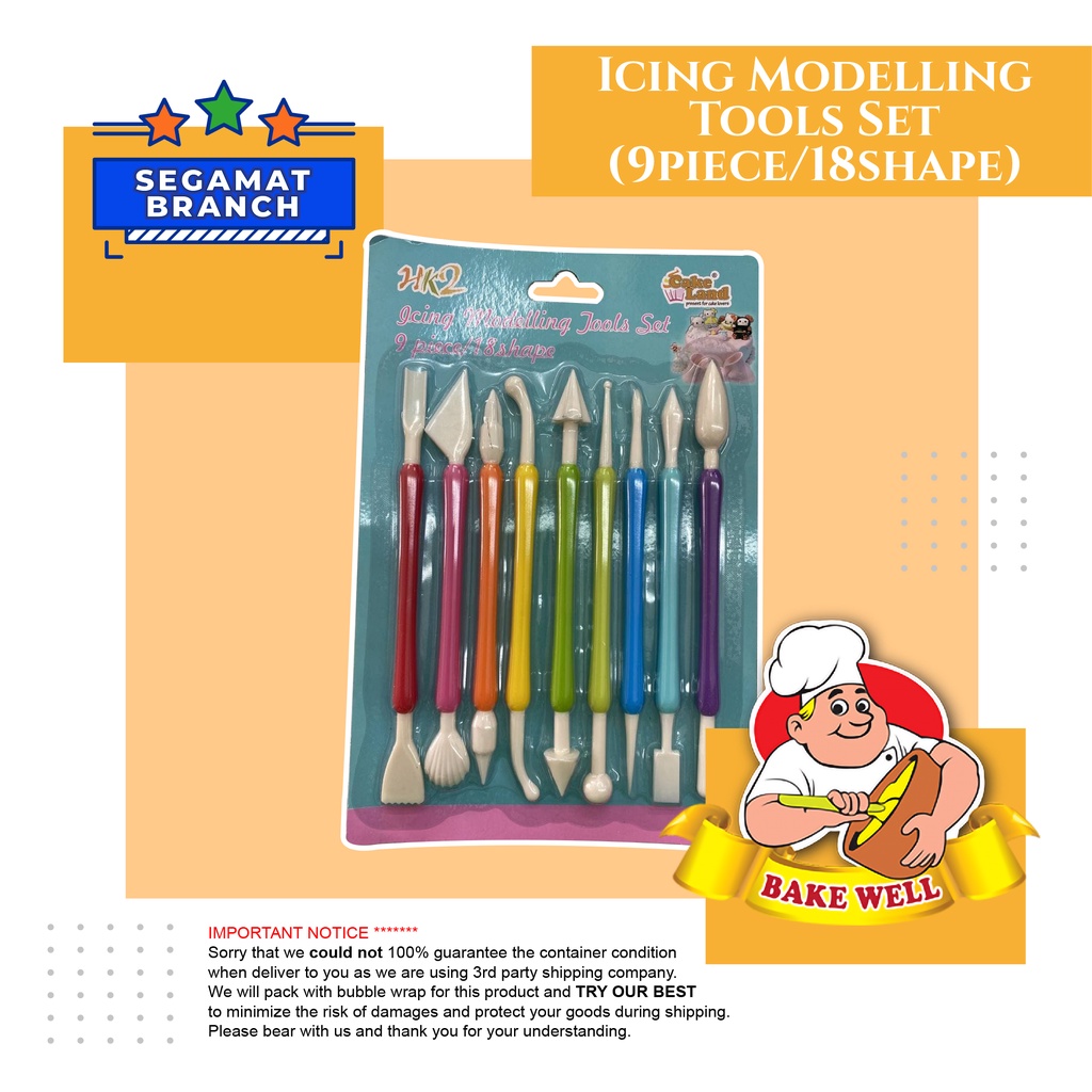 Cake Modelling Set Fondant and Gum Paste Decorating Tool (9pcs ...
