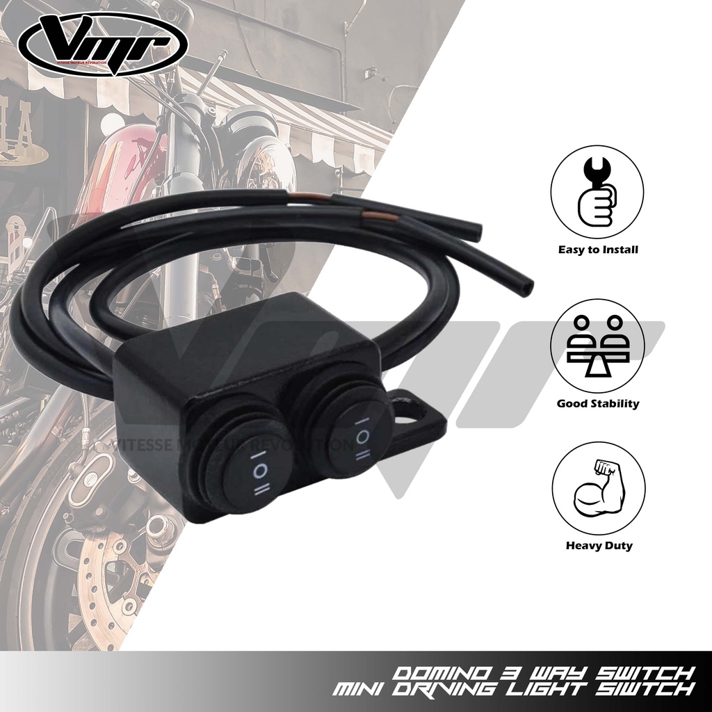VMR Dual Mini Driving Light Switch 3 Way Switch Side Mirror Mount ...