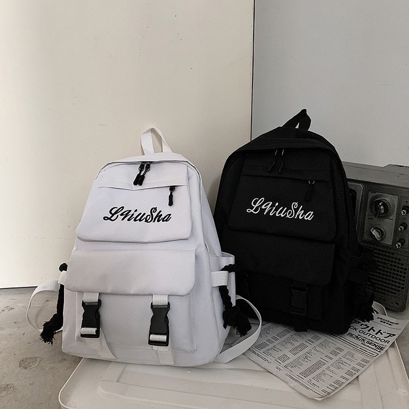 MIA Fashion #A016 Unisex fashion trend large capacity simple backpack ...