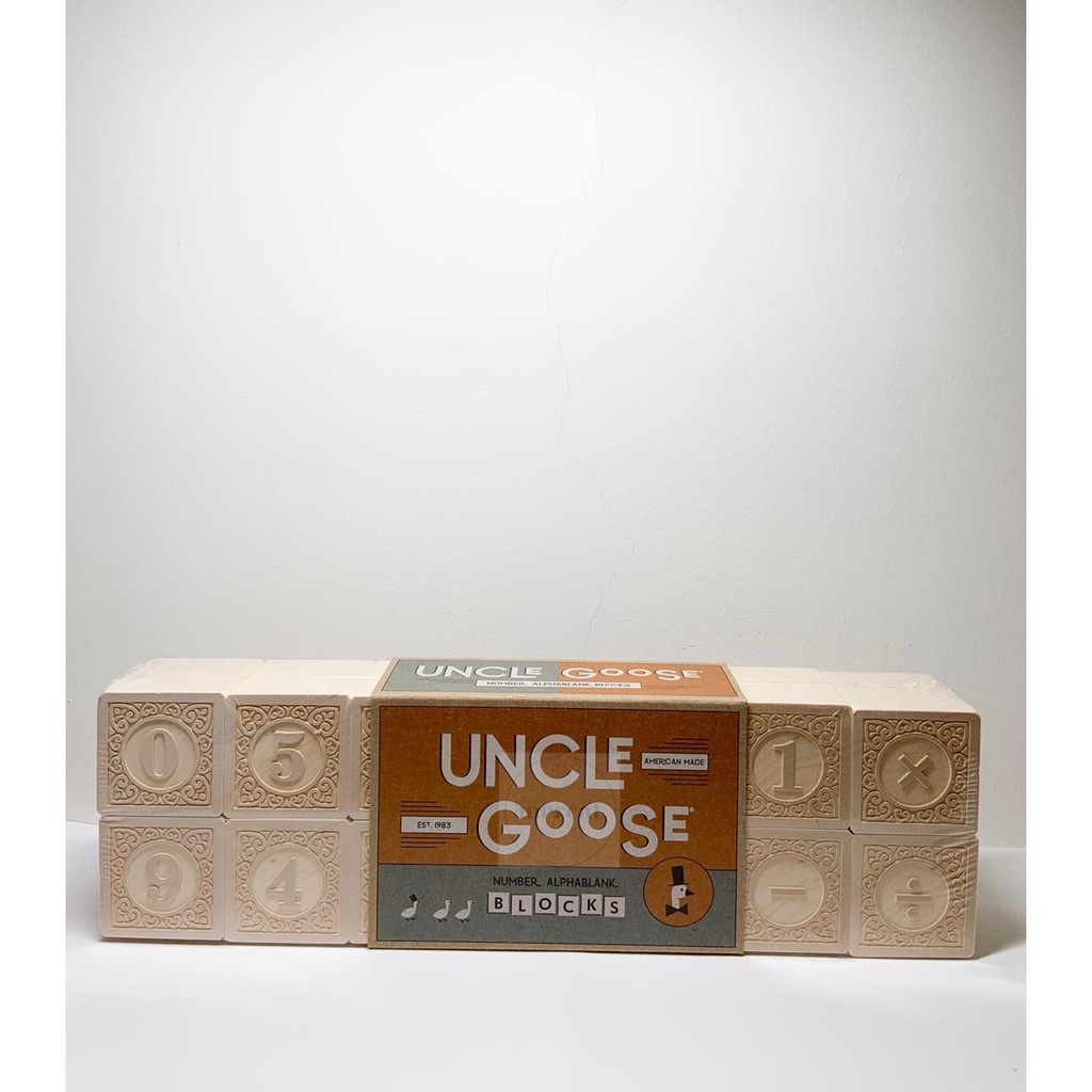 Uncle Goose Numbers Alphablanks Stacking Wood Blocks 600g | Shopee ...