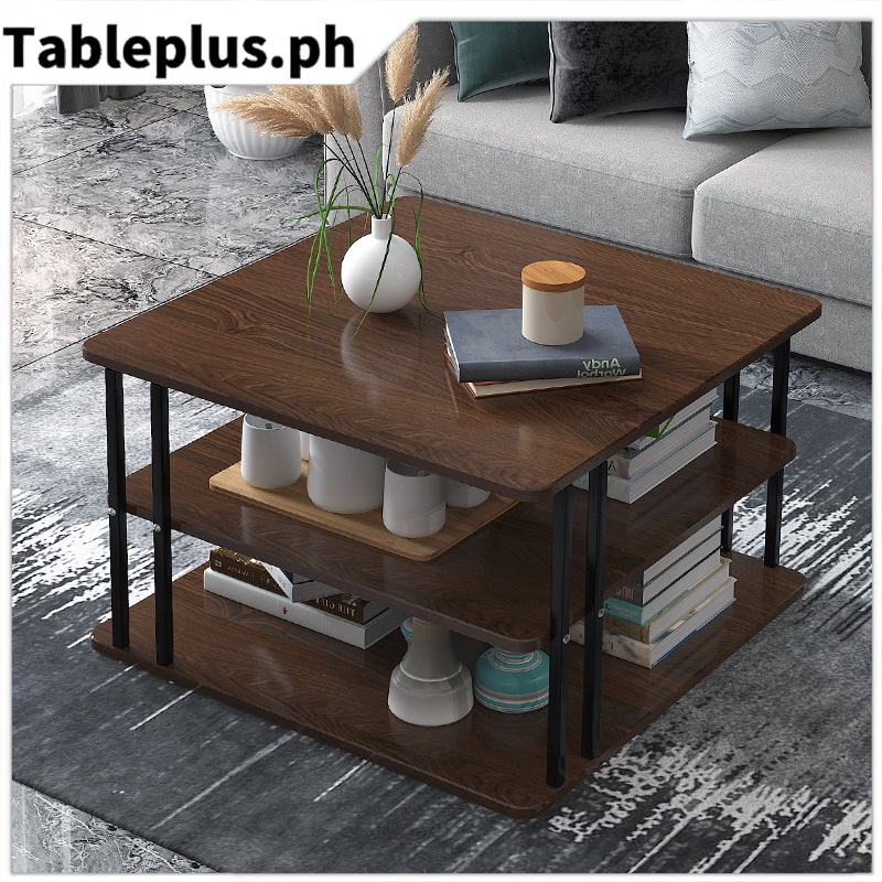 3 layers Coffee Table Sofa Side Table Simple Modern Tea Table Veneer ...