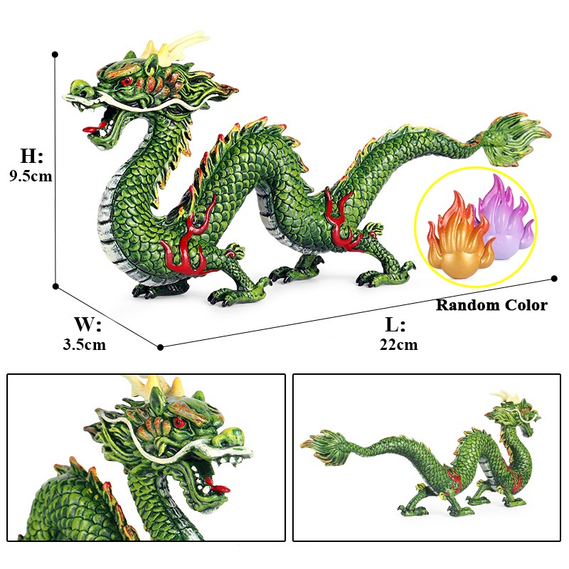 Mythical Creatures Dinosaur Action Figures Chinese Dragon Suzaku White ...