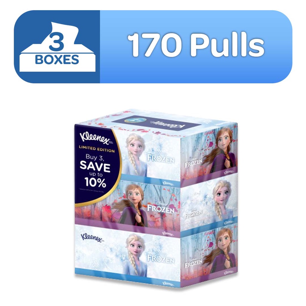 Kleenex Facial Tissue Disney Box 2ply 170 pulls x 3 boxes | Shopee ...