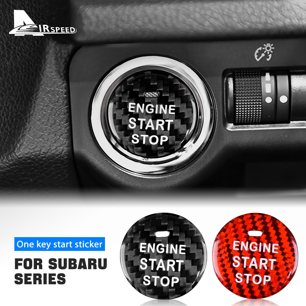 Carbon Fiber Car Engine Start Button Sticker Interior for Subaru WRX ...
