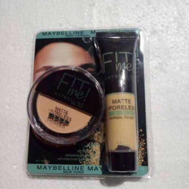 Maybelline fit me set 2 in 1 Powder and Foundation | Shopee Philippines