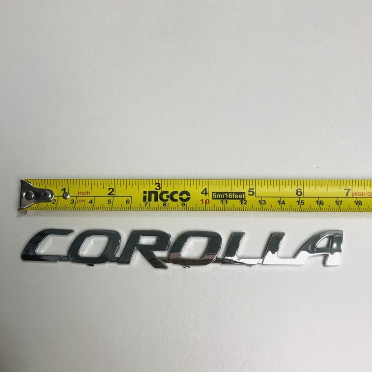 Chrome Badges - Toyota Corolla Trunk Emblem Badge Chrome Car Art ...