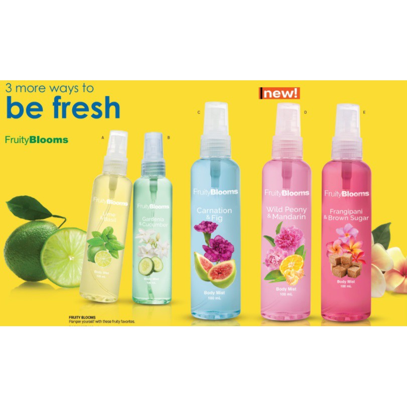 Fruity Blooms 100mL body mists | Shopee Philippines